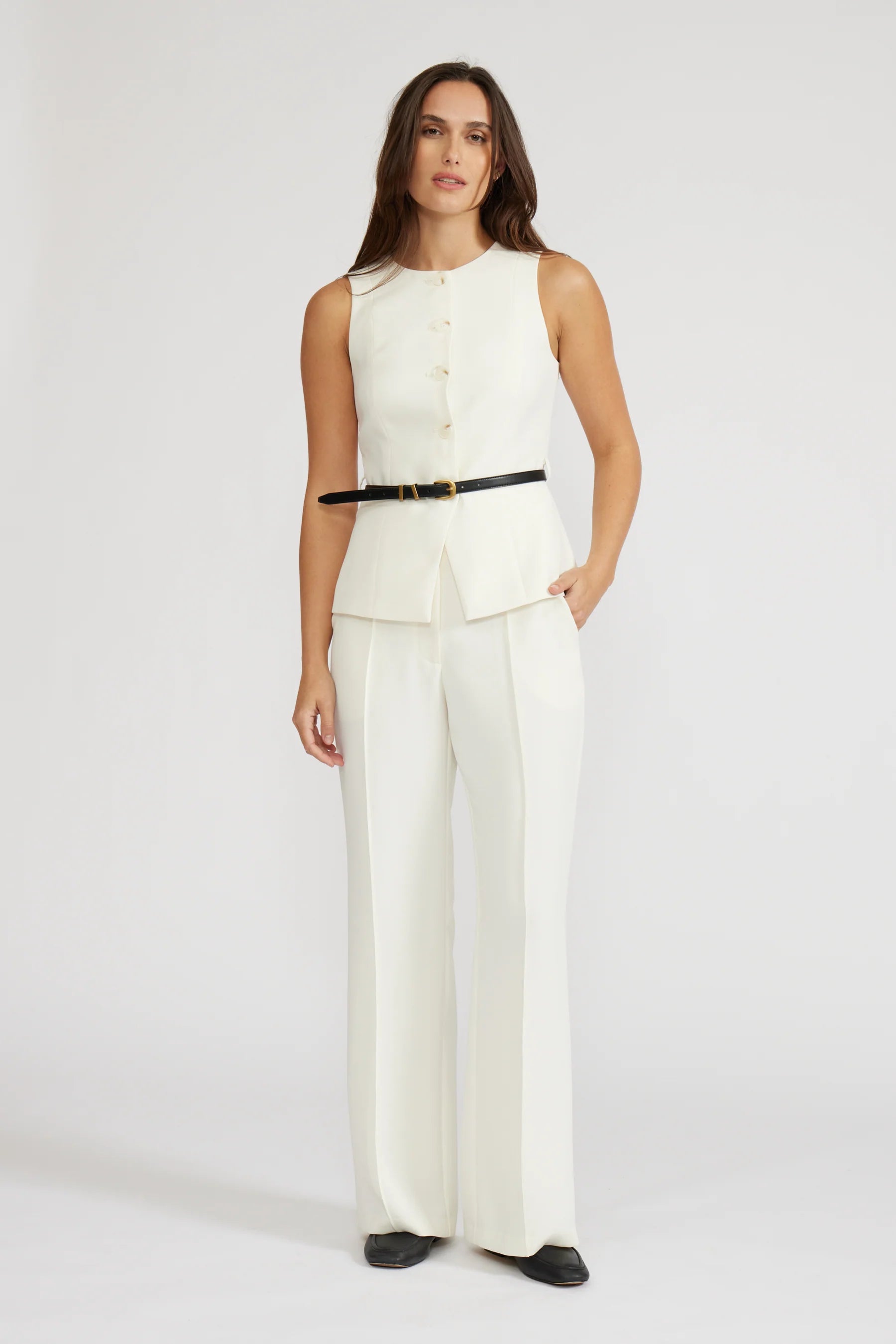 Anna Two Piece Set Ivory – Clementé Boutique